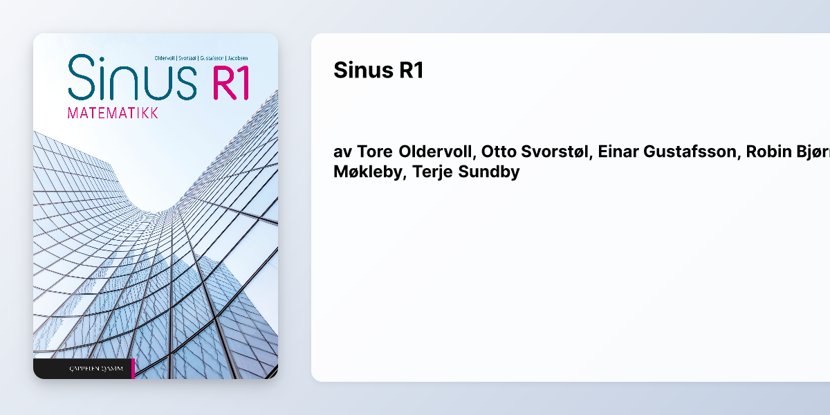«Sinus R1» av Tore Oldervoll - ORD FOR ALLE