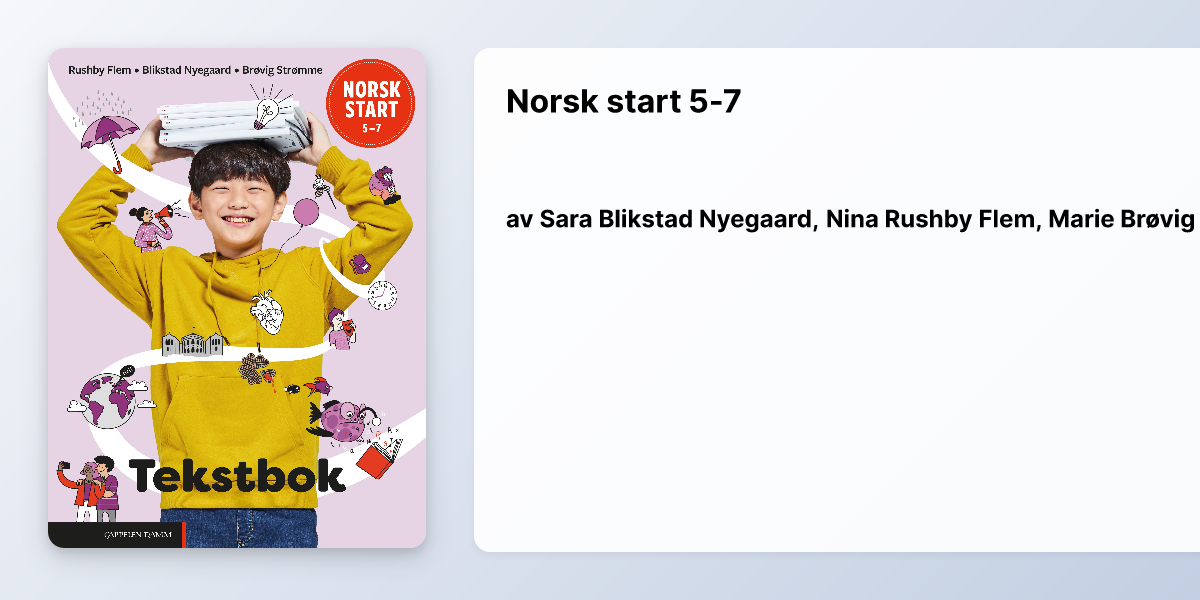 «Norsk start 5-7» av Sara Blikstad Nyegaard - ORD FOR ALLE